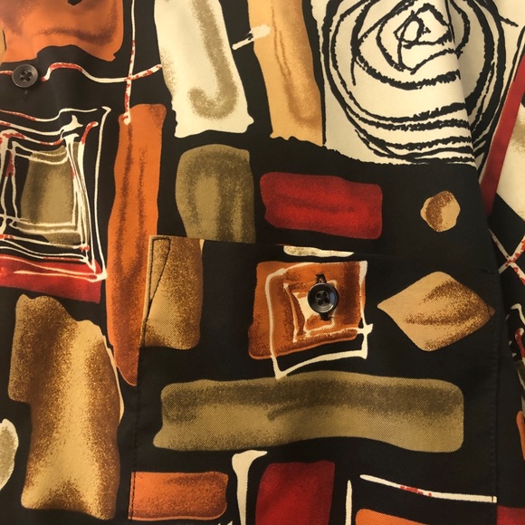 Alan Stuart | Shirts | Alan Stuart Short Sleeve Buttonfront Wild Art Xl ...